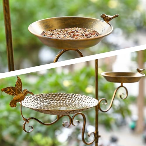 Snapklik.com : Deck Mounted Bird Bath For Outdoors, Metal Bird Baths ...