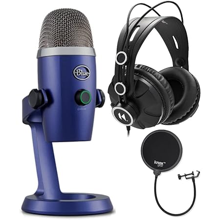 Amazon.com: Blue Microphones Yeti USB Microphone (Blackout) Bundle with ...