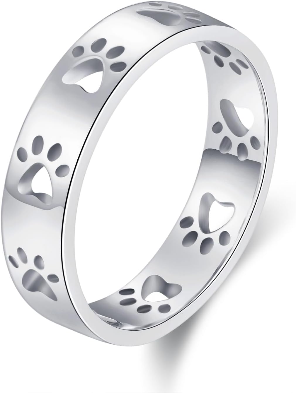 Amazon.com: lotus & leaf Paw Print Ring Sterling Silver Animal Cute Cat ...