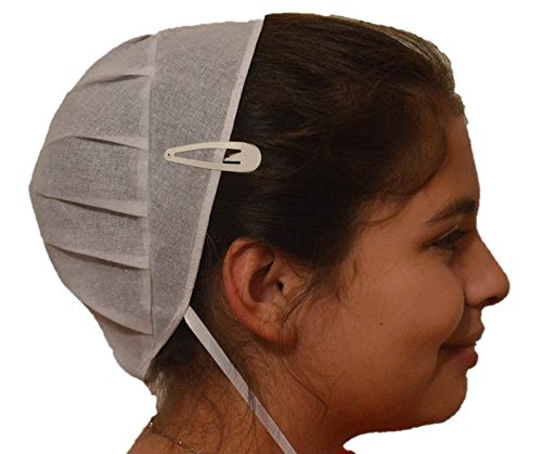Amish Mennonite White 14 Pleat Head Cover Bonnet with White Snaps and ...