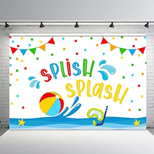 Amazon.com : MEHOFOND 7x5ft Soft Summer Splish Splash Backdrop Pool ...