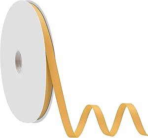 Amazon.com: Maclemon 3/8 Inch x 100yds Old Gold Grosgrain Ribbon Old ...