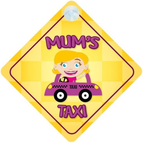 Mum's Taxi, Mum's Taxi Sign, Mum's Taxi Car Sign, Mums Taxi, Car Sign ...