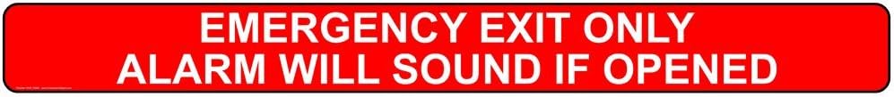 YIKIADA 5 Pack Emergency Exit Only Alarm Will Sound If Opened Sticker ...