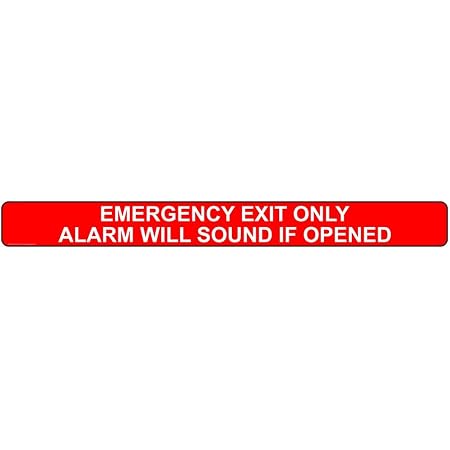 Amazon.com: Emergency Exit Only Sticker, Emergency Exit Only - Security ...