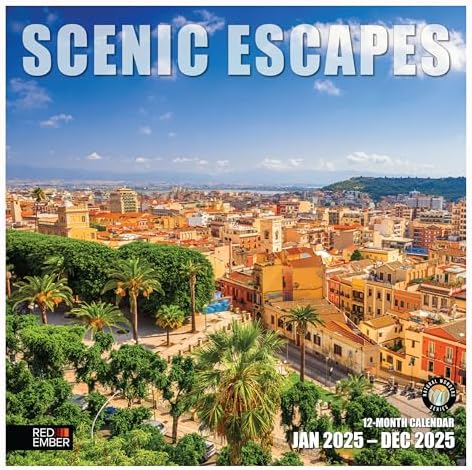 Amazon.com: RED EMBER Scenic Escapes 2025 Wall Calendar 12 Month | 12 ...