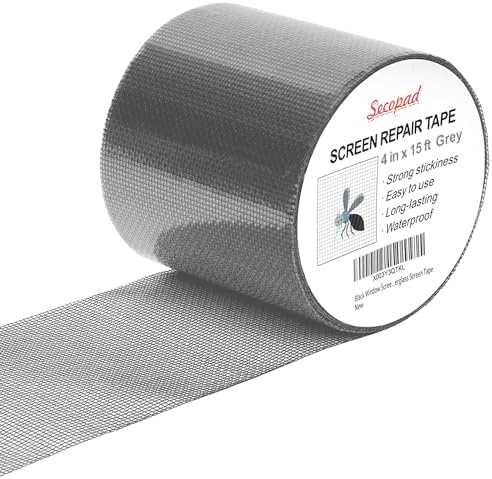 Secopad 14 Sheets Window Screen Patches Repair Kit, Grey/Black 3 Sizes ...