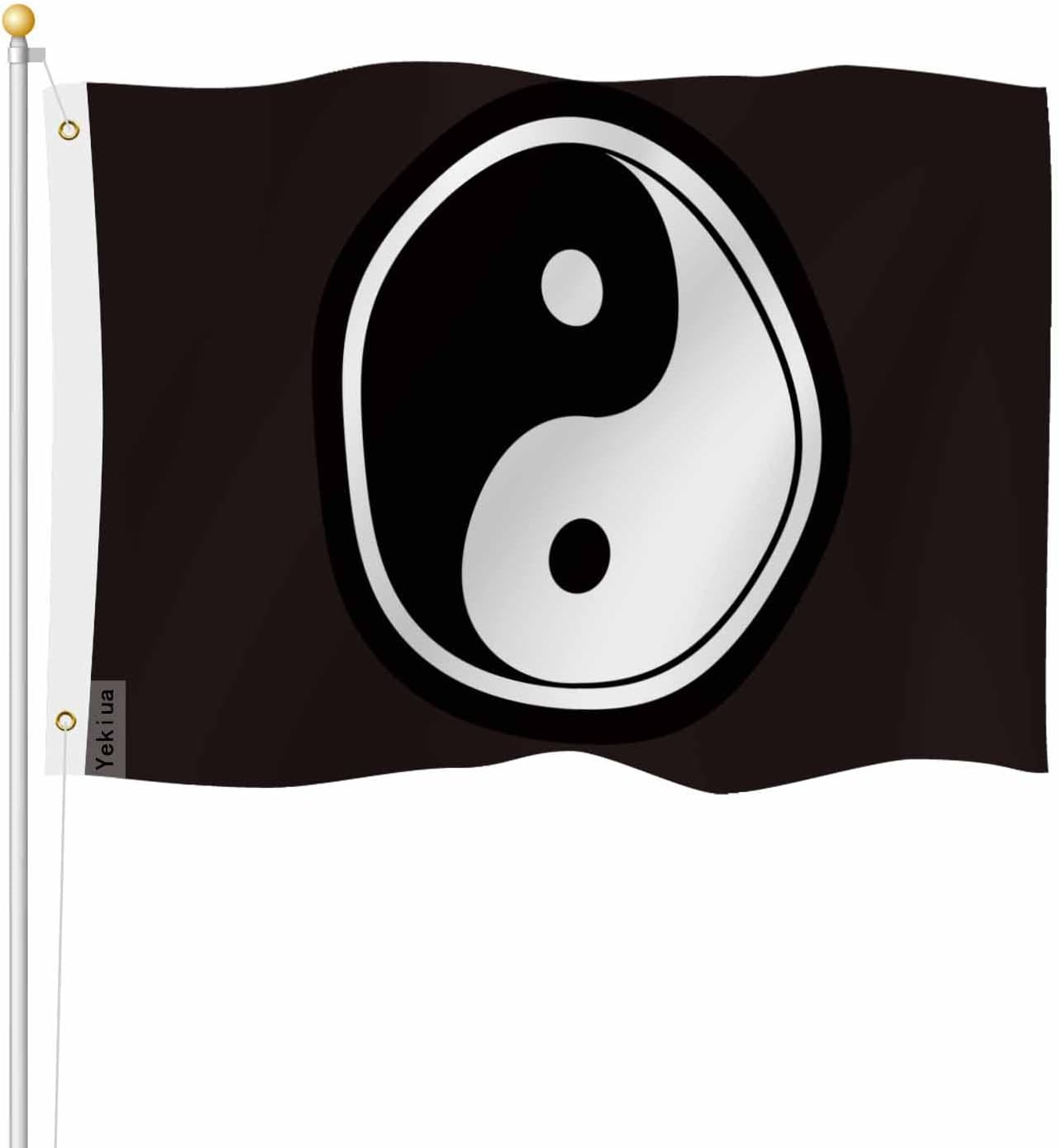 Amazon.com : PringCor Large 3x5FT Yin Yang Flag Vivid Color Taoism Dorm ...
