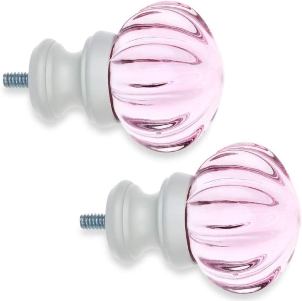 Amazon.com: Finials Cambria My Room Luminous in Pink Glass and Satin ...