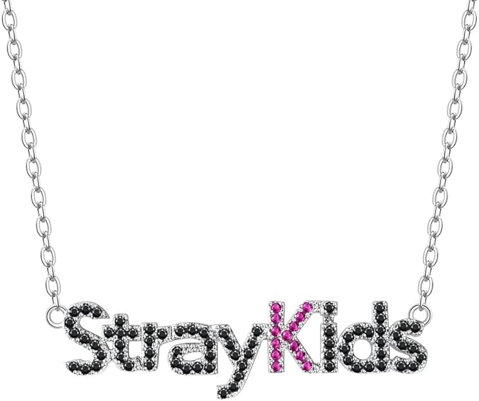 Amazon.com: 6UH8MB Stray Kids Necklace 18K Gold Plated Cubic Zirconia ...