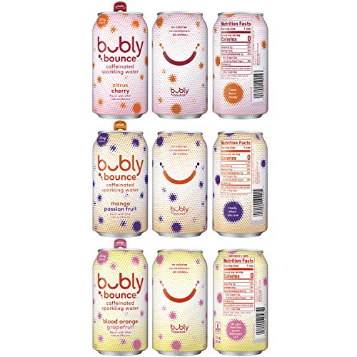 bubly bounce caffeinated Sparkling Water, zero calories, zero sugar, 35mg | Gourmetian