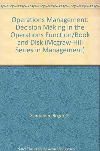 Operations Management: Decision Making in the Operations Function/Book ...