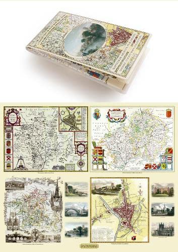 Worcestershire 1610 1836 Fold Up Map That Features A Collection ...
