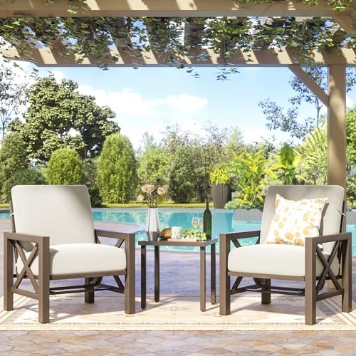 Amazon.com: NATURAL EXPRESSIONS 3 Piece Patio Bistro Set, Outdoor Patio ...