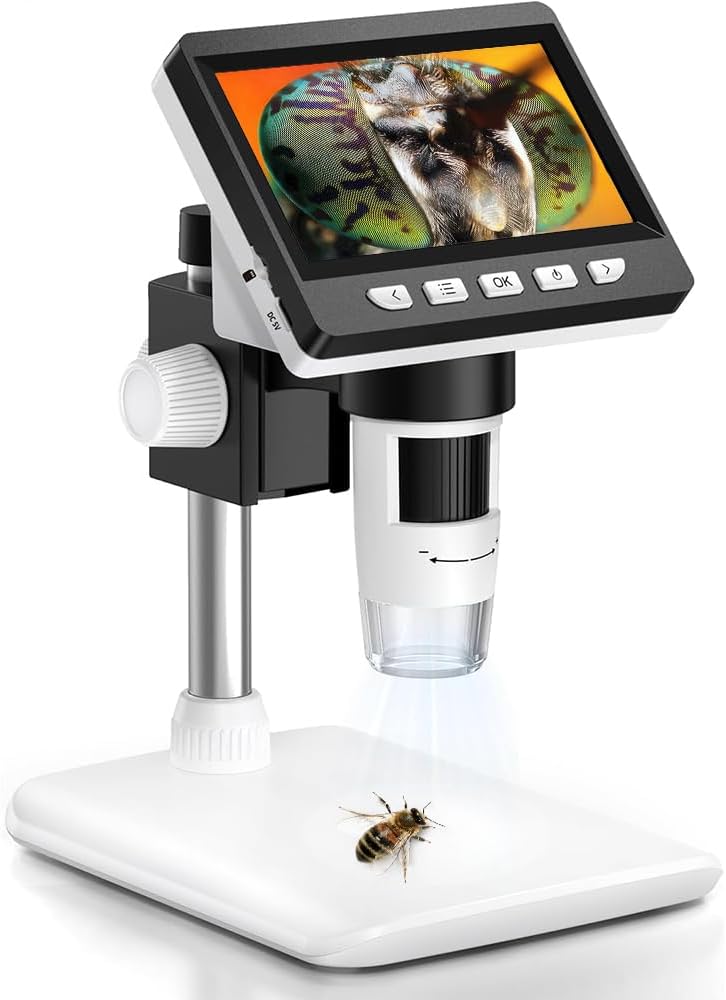 Microscopio LCD Digital USB, Microscopio de 4.3 Pulgadas, Microscopio ...