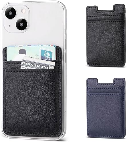 Amazon.com: Phone Wallet Stick on,2Pack Phone Card Holder for Back of ...