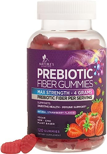 Amazon.com: Nature's Fiber Gummies for Adults 4g, Daily Prebiotic Gummy ...