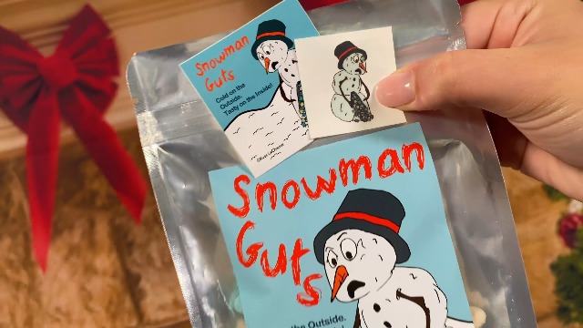 Watch Snowman Guts Gummy Snowflake Candy on Amazon Live