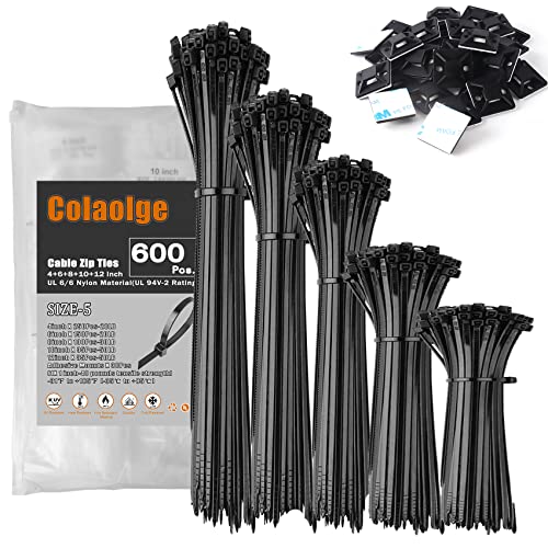 Snapklik.com : Zip Wire Ties 600Pcs Small Cable Zip Ties
