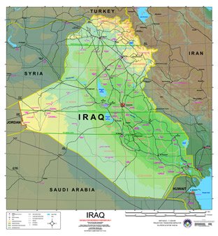 Iraq Wall Map: National Imagery and Mapping Agency, National Imagery ...