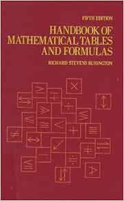 Amazon.com: Handbook of Mathematical Tables and Formulas: 9780070090156: Burington, Richard ...