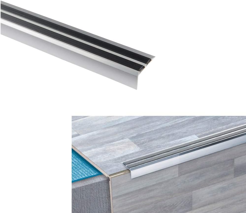 LVT CL Stair Nosing Vinyl Flooring Stair Edge Profile Trim 90 cm (2.95 ...