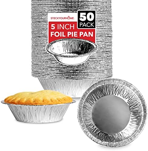 Amazon.com: Stock Your Home 5 Inch Aluminum Foil Pie Pans (50 Count ...