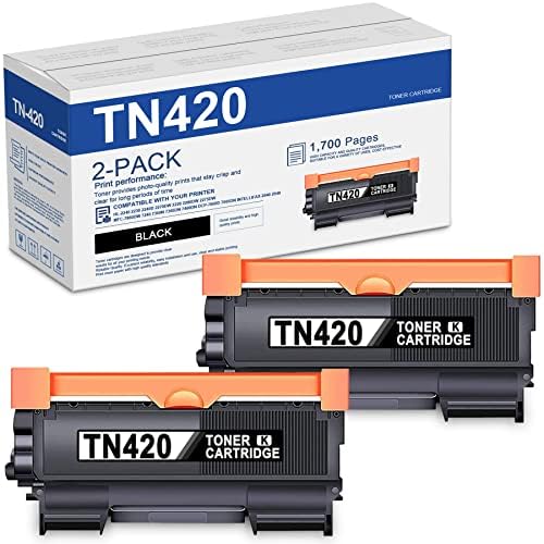 Amazon.com: TN420 TN-420 Toner Cartridge High Yield Black 2 Pack ...
