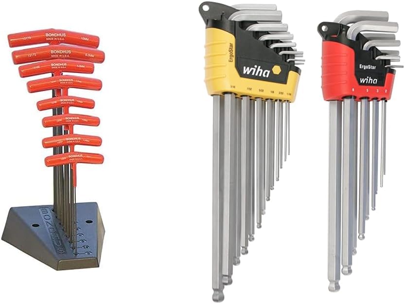 Bondhus 13189 Set of 8 Balldriver and Hex T-handles with Stand, sizes 2 ...