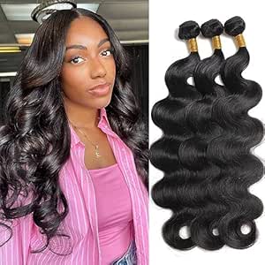 Amazon.com : BEAUFOX Body Wave Human Hair Bundles 10 12 14 Inch 10A ...