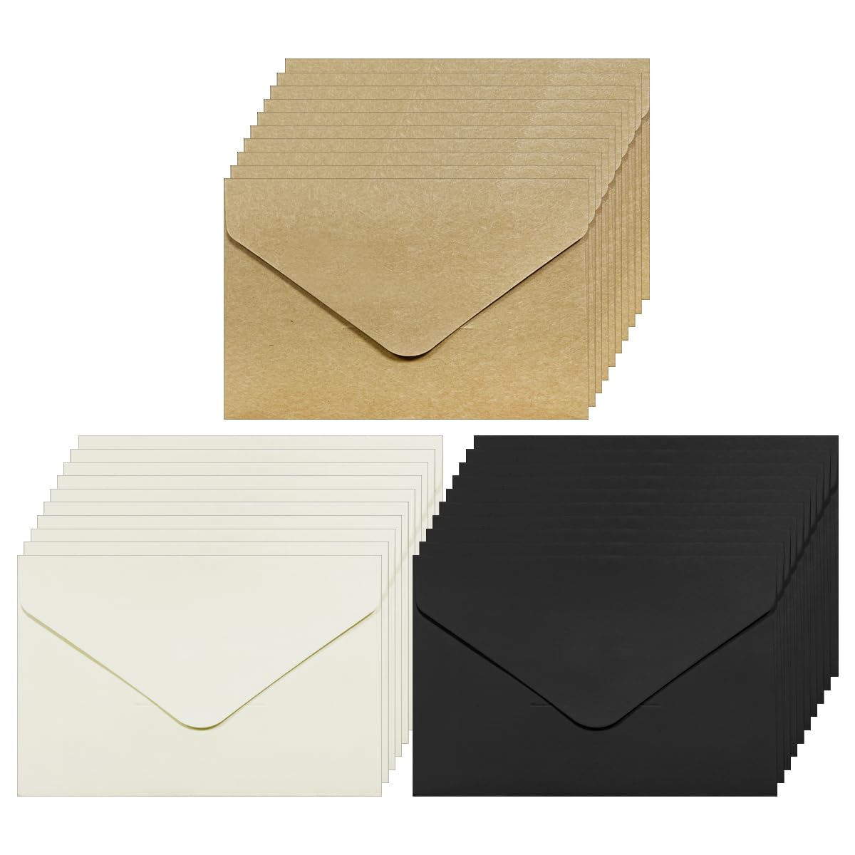 HAIKING Small Parts Envelopes, 30 PCS Kraft Paper Blank Invitation ...