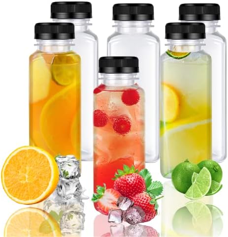 Amazon.com: 6 Pcs 14 Ounce Plastic Juice Bottle, Bulk Beverage ...