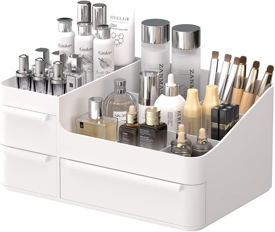 Amazon.com: CHANCETSUI Makeup Organizer Drawers For Vanity Desk ...