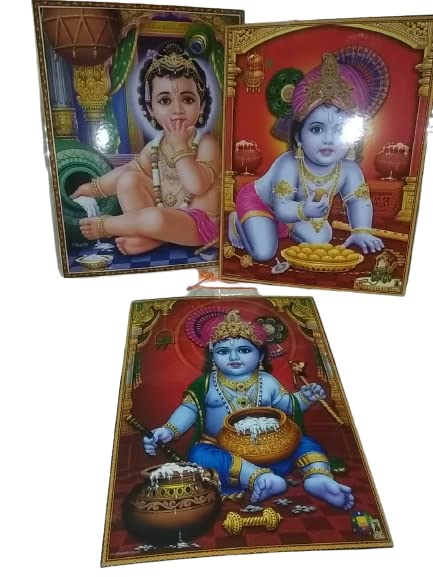simsnura 3 Photo Laminations Lord Krishna - Baby Krishna Poster,Lord ...