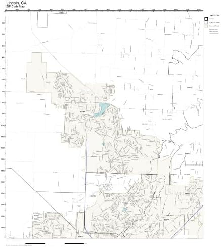 Amazon.com: ZIP Code Wall Map of Lincoln, CA ZIP Code Map Not Laminated ...