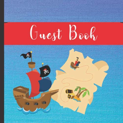 Guest Book: Pirate Theme Cute Party Guest Book Includes Gift Tracker ...
