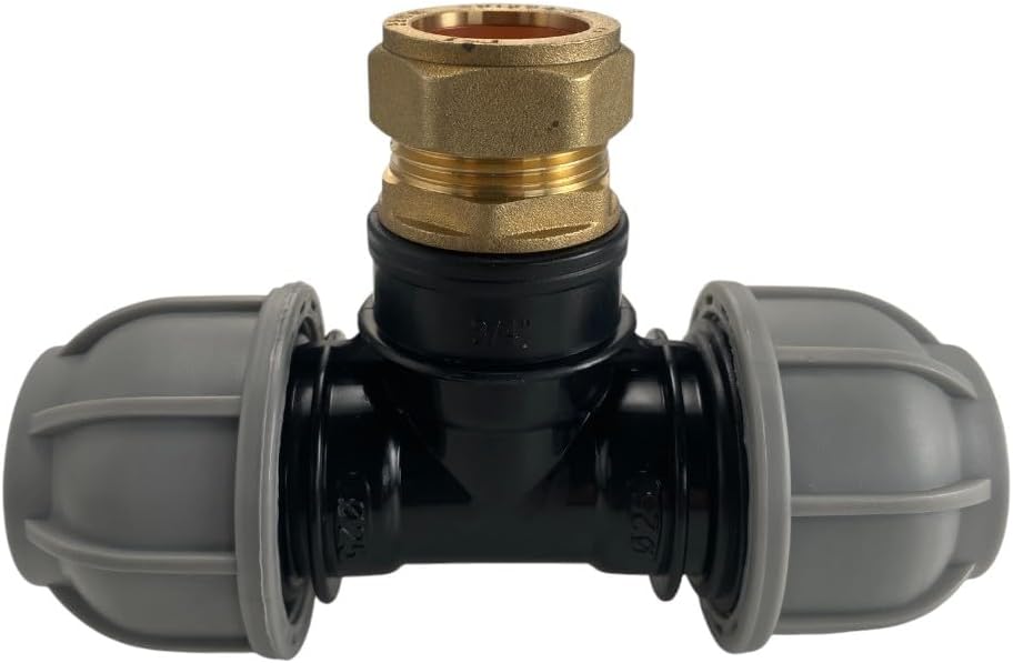 Joiner/Link to Join mdpe Water Pipe Compression tee Fitting to Copper ...