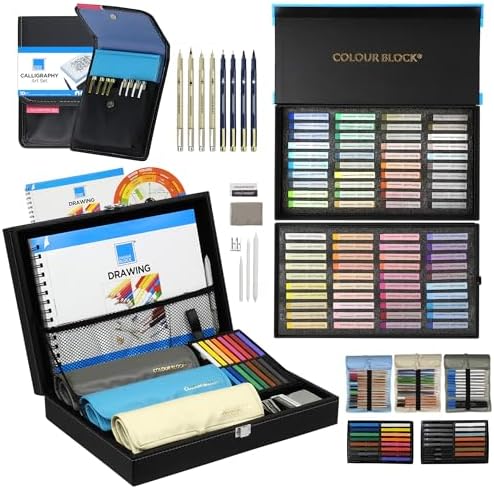 Amazon.com : COLOUR BLOCK 171pc Drawing Art Bundle I Soft Pastels ...
