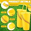 Amazon.com: Umigy 24 Pcs Softball Plastic Cups with Lid and Straw 24oz ...