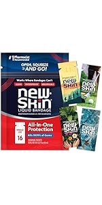 Amazon.com: New-Skin Single Use Liquid Bandage Packets, 16-Ct ...
