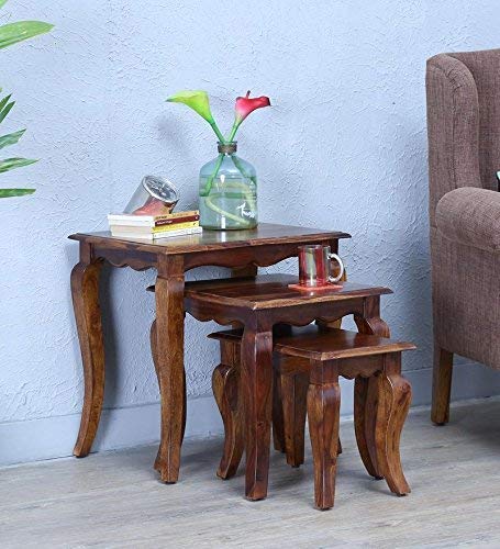 Craftatoz Nesting Table Solid Wood | Nesting Coffee Table | Nesting ...