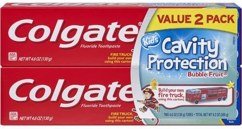 Amazon.com: Colgate Kids Toothpaste Bubble Fruit - 4.6oz 2pk : Health ...