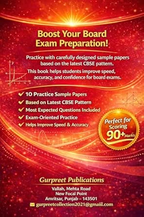 Buy CBSE Class 10 Mathematics Sample Papers 2026 book(staple binds ...