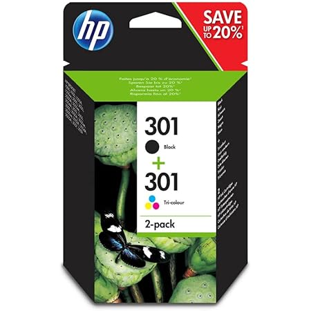 Hp 301 N9J72Ae Confezione Da Due Cartucce, Nero E Tricromia, Standard ...