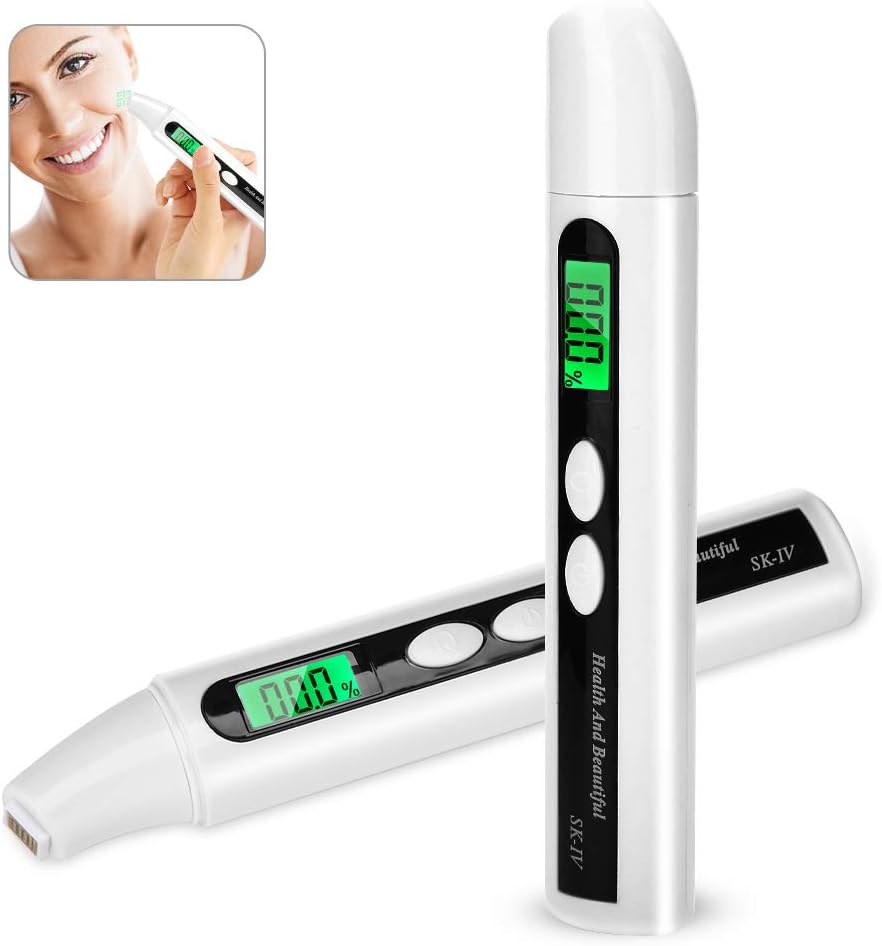 Brrnoo Digital LCD Display Precision Skin Sensor Tester Facial Moisture ...