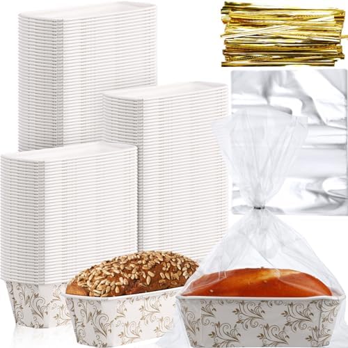 Amazon.com: Ocmoiy 1Lb Paper Loaf Pans for Baking, 6 x 3.5 x 3 Inches ...