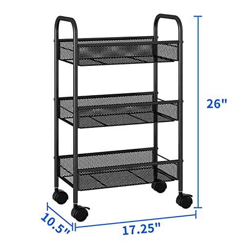 Snapklik.com : Simple Trending 3 Tier Rolling Storage Cart, Utility ...