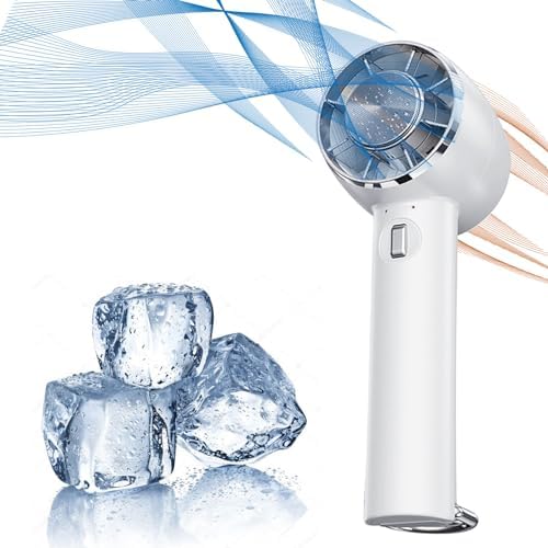 Amazon.com: QHQ Ice Cooling Handheld Fan, Refrigerating Ice Cooling Pad ...
