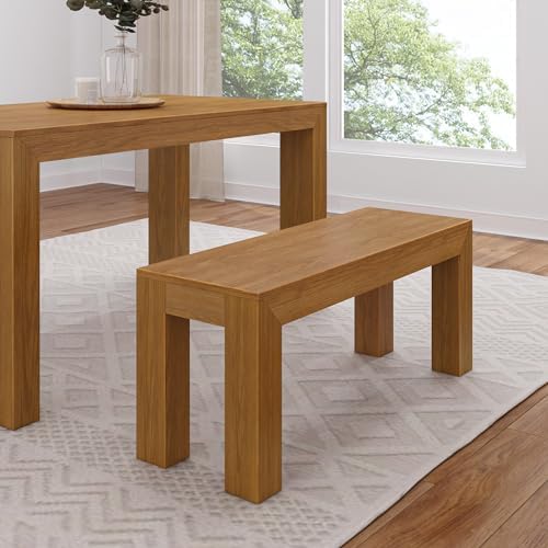 Amazon.com - Plank+Beam 60 Inch Farmhouse Dining Bench, Solid Wood ...