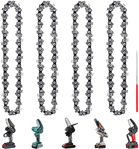 Amazon.com: 6 Inch Mini Chainsaw Chain 5PCS Replacement Chains for ...